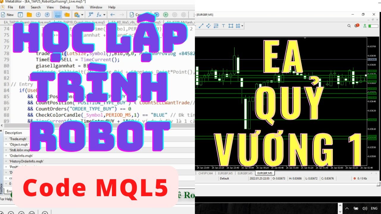 Tập 25 Code MQL5 Lập trình robot EA Quỷ Vương 1 - Tự học code robot MT5 EA Forex