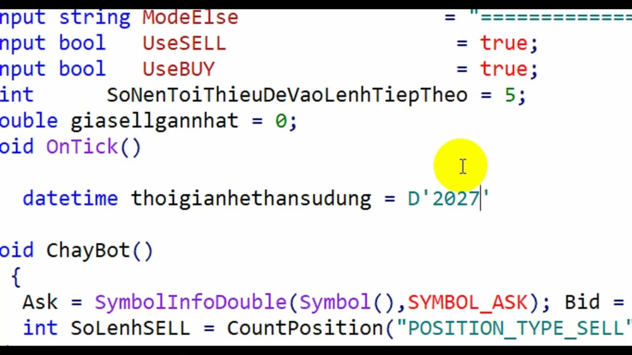 Tập 34 code MQL5 - Bảo mật, giới hạn thời gian sử dụng cho EA MT5 - Học lập trình robot Forex MT5